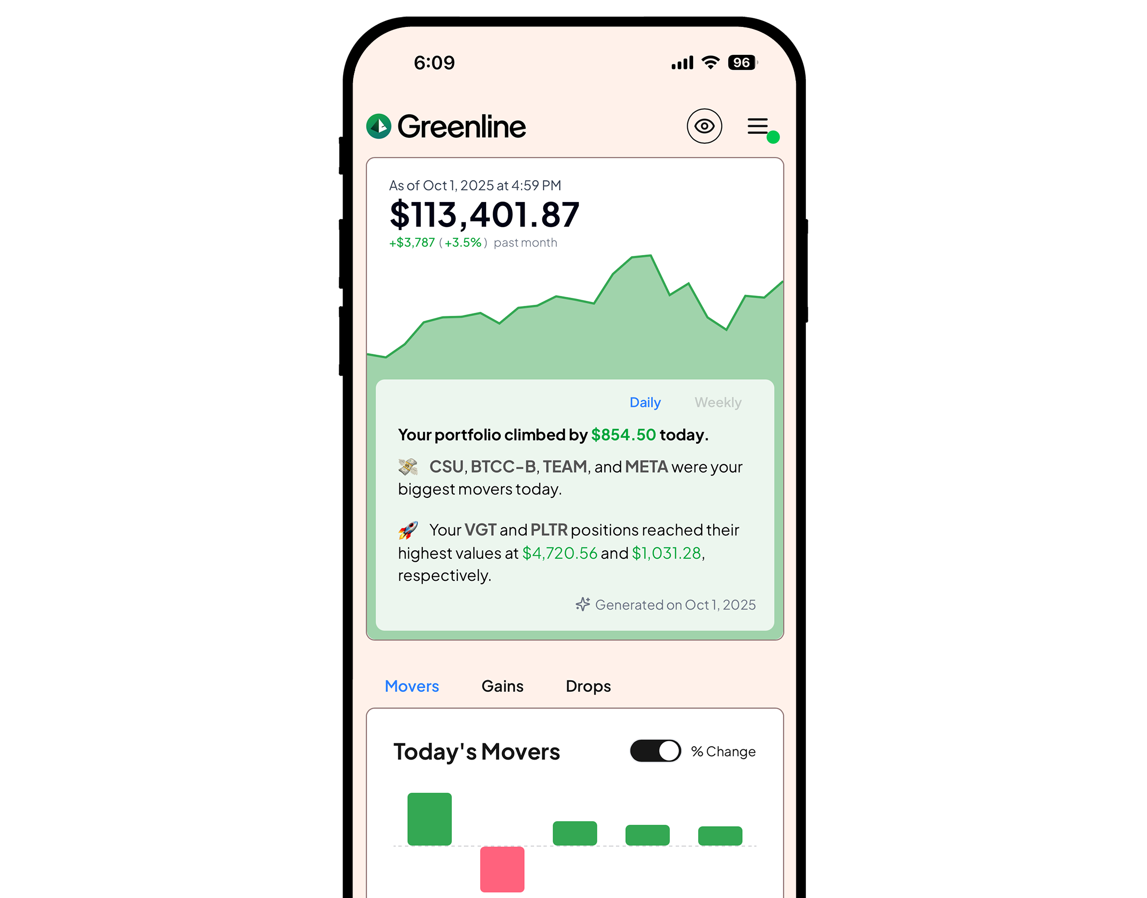 Greenline | Track Your Investments and Portfolio