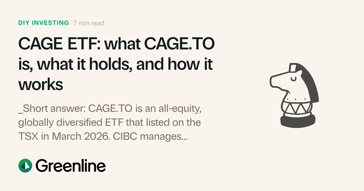 CAGE ETF (CAGE.TO): holdings, 0.28% fee, how it works | Greenline