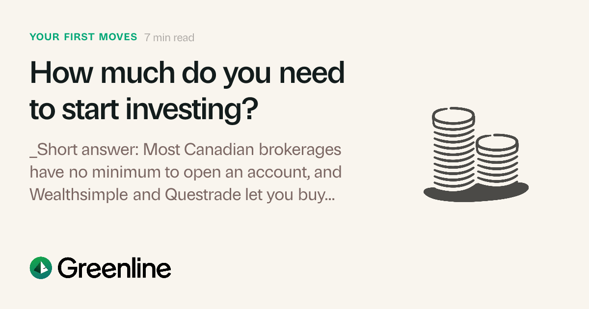 How much do you need to start investing? | Greenline